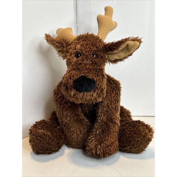 Hallmark | Toys | Hallmark Comet Reindeer Plush Brown Sparkles Bell Red ...